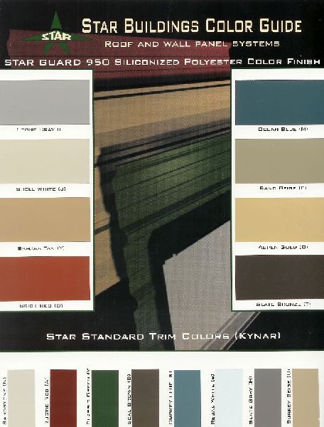 Discontinued Star Steel Covering Colors - Welter Storage