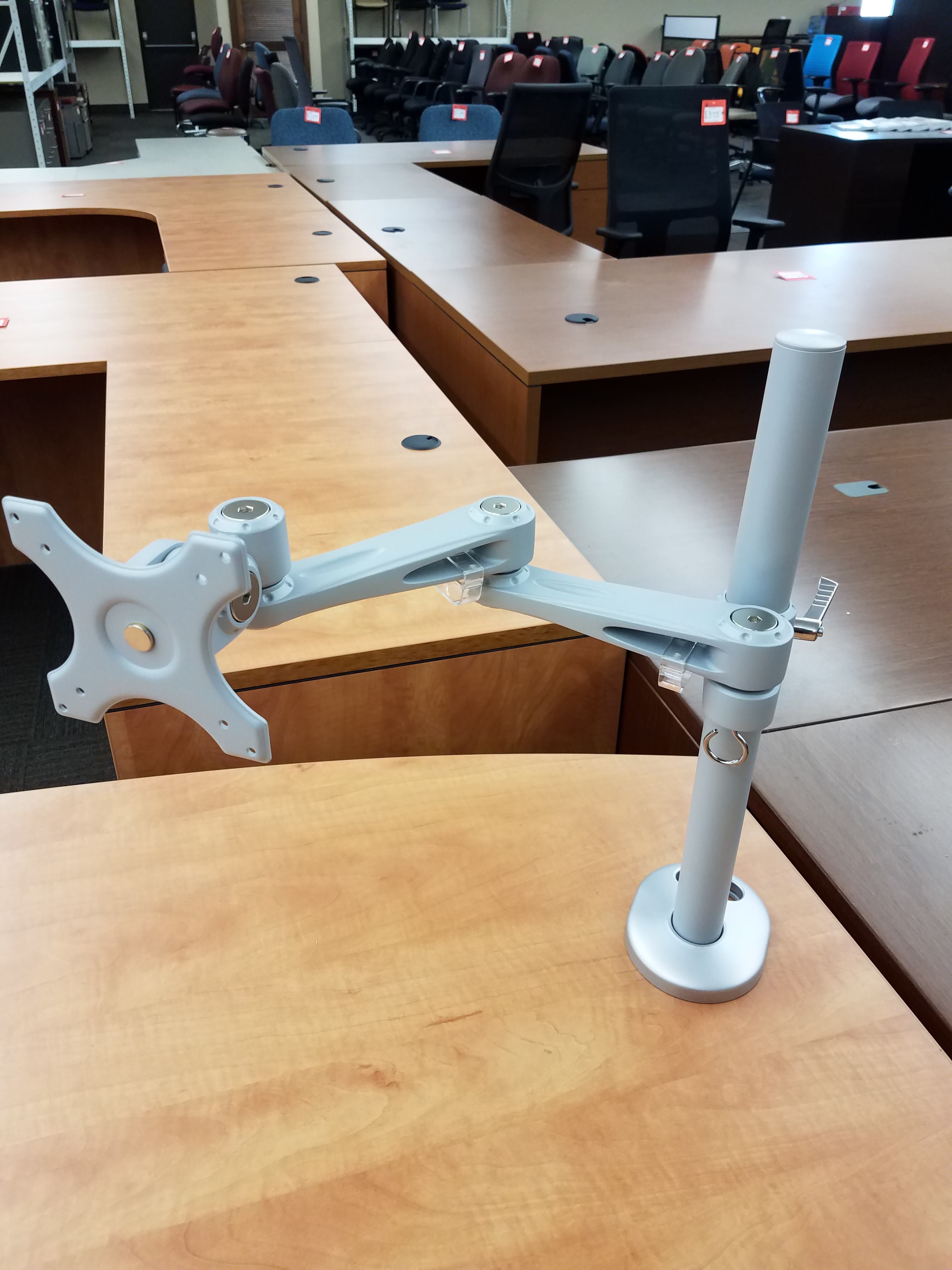 Single Monitor Arm, Silver-New Surplus - Welter Storage