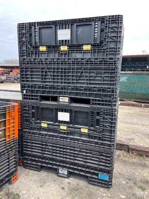 Collapsible 48”x64”x33" (28” Useable) Bulk Black Container – Used ...