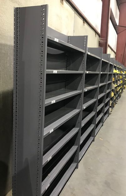9"x48" (7'-1" Tall) Republic Steel Shelving w/7 Shelves Solid Sides ...