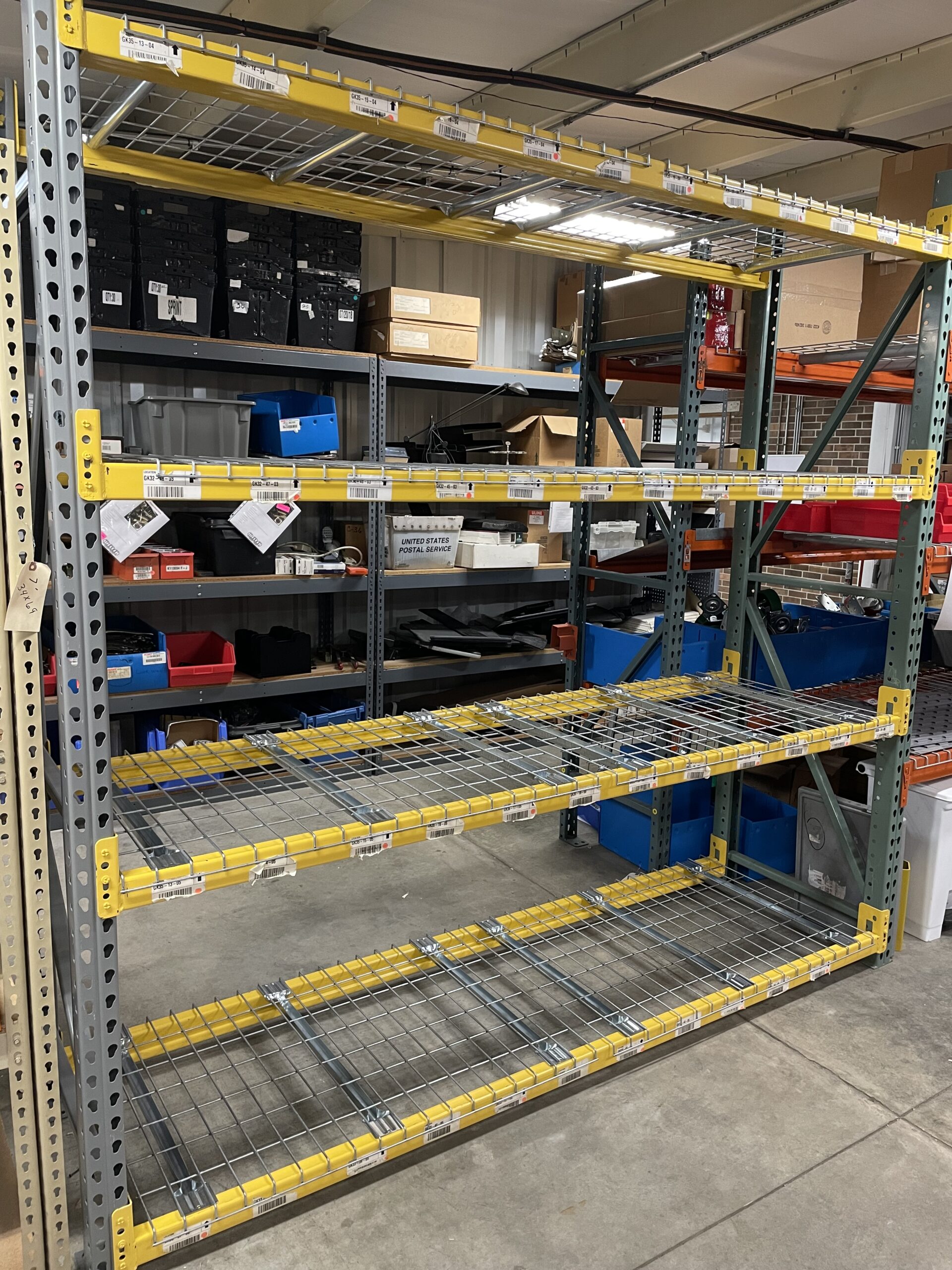 30” Deep x 96” Long Teardrop Pallet Rack Shelving w/ New 3-Channel ...